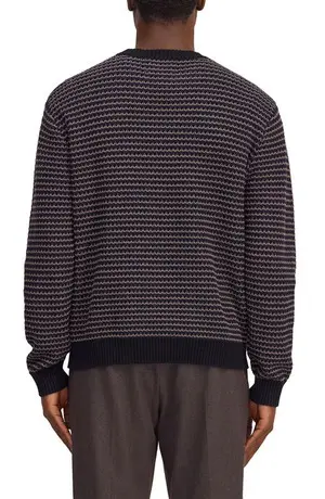 Nn07 Russel Stripe Organic Cotton & Wool Crewneck Sweater - Navy Multi