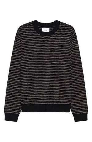 Nn07 Russel Stripe Organic Cotton & Wool Crewneck Sweater - Navy Multi