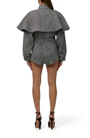 Naked Wardrobe Herringbone Cape Romper