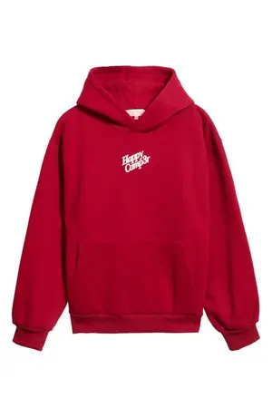 HAPPY CAMP3R Puff Series Logo Hoodie - Deep Red