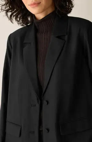 Eileen Fisher Wool Long Blazer