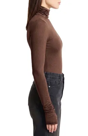 MARCELLA Eloise Sheer Turtleneck Top