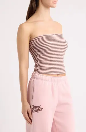 HAPPY CAMP3R Quinn Strapless Knit Top - Espresso