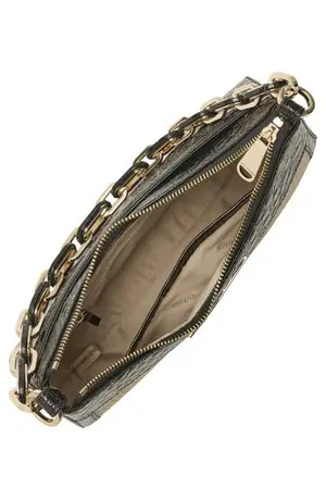 Brahmin Mod Esme Croc Embossed Leather Shoulder Bag
