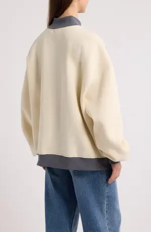 HAPPY CAMP3R Puff Series Logo Mock Neck Sweatshirt - Cream