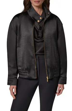 Donna Karan New York Satin Zip Front Jacket