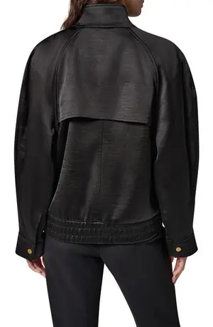 Donna Karan New York Satin Zip Front Jacket