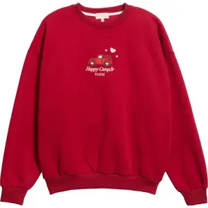 HAPPY CAMP3R Fresh Picked Crewneck Sweatshirt - Deep Red