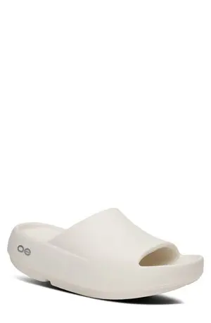 OOFOS Ooahh Slide Sandal - Chalk