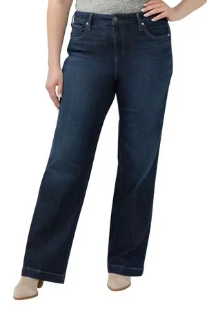 SILVER JEANS CO. Avery High Waist Wide Leg Trouser Jeans - Analog