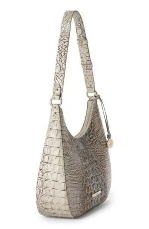 Brahmin Stephie Croc Embossed Leather Shoulder Bag