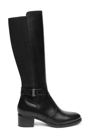 NEROGIARDINI Block Heel Leather Knee High Boot