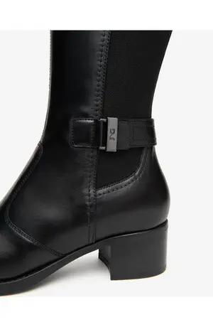 NEROGIARDINI Block Heel Leather Knee High Boot