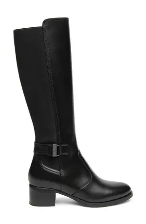 NEROGIARDINI Block Heel Leather Knee High Boot