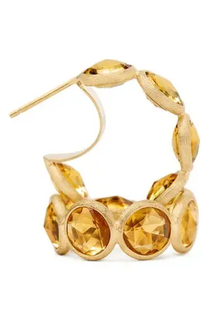 Marco Bicego Jaipur Color 18k Citrine Hoop Earrings