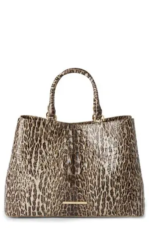 Brahmin Denise Croc Embossed Leather Tote - Ocelot