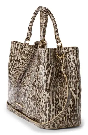Brahmin Denise Croc Embossed Leather Tote