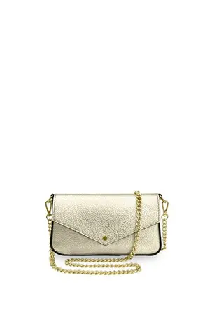 APATCHY LONDON The Munro Leather Shoulder Bag - Gold