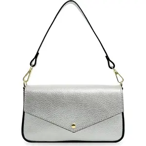 APATCHY LONDON The Munro Leather Shoulder Bag - Silver