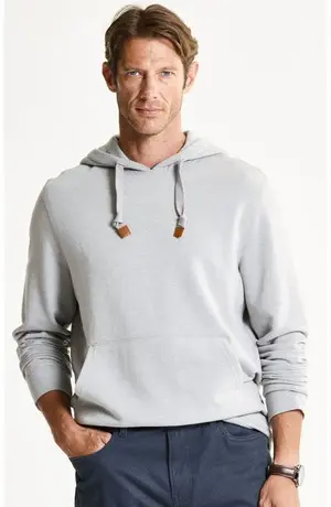 JACHS Soft Touch Fleece Pullover Hoodie - Light Grey