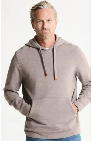 JACHS Soft Touch Fleece Pullover Hoodie - Oatmeal
