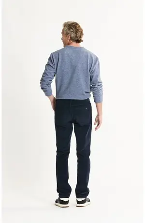 JACHS Stretch Corduroy 5-pocket Pants - Navy