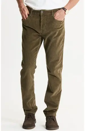 JACHS Stretch Corduroy 5-pocket Pants - Olive