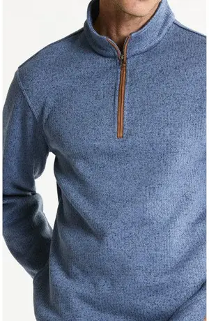 JACHS Stretch Sweater Fleece Quarter Zip - Denim