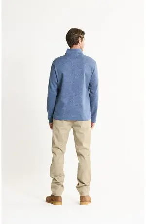 JACHS Stretch Sweater Fleece Quarter Zip - Denim