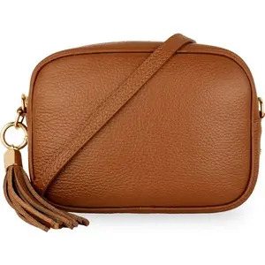 APATCHY LONDON The Tassel Leather Crossbody Bag - Tan