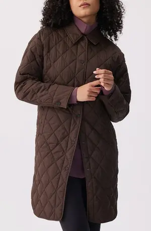 LOLE Avril Quilted Longline Shacket