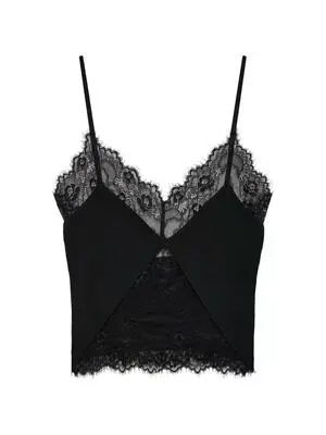 ANINE BING Tina Lace-trim Tank Top