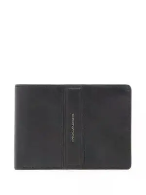 PIQUADRO Logo-plaque Bifold Wallet - Black