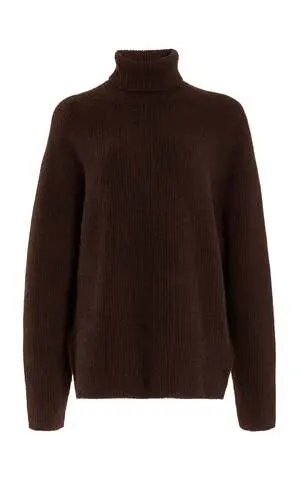 Gabriela Hearst Wigman Knit Turtleneck Sweater In Cashmere - Chocolate
