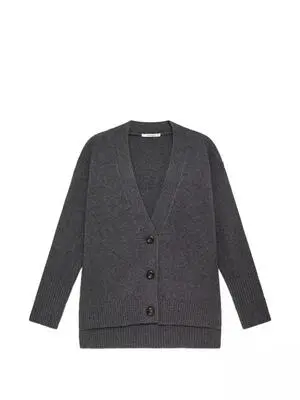 Malìparmi Ribbed-cuff V-neck Cardigan - Grey