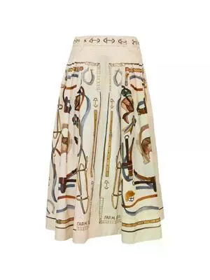 Farm Rio Equestrian Maxi Skirt - Neutrals