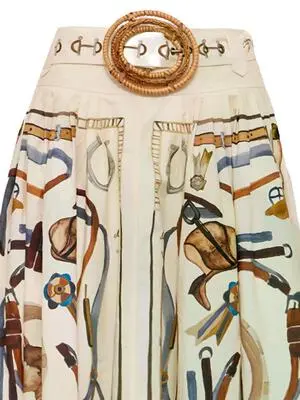 Farm Rio Equestrian Maxi Skirt - Neutrals