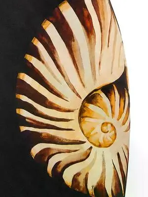 Farm Rio Seashell-print Mini Dress - Black