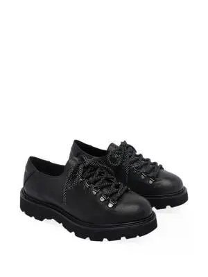 PAWELK'S Lace-up Leather Derby Shoes