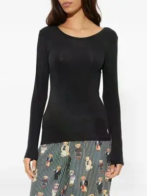 Polo Ralph Lauren Logo-embroidered Long-sleeve Pyjama Top