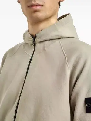 Stone Island Compass-patch Zip-fastening Hoodie