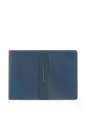 PIQUADRO Logo-plaque Wallet - Blue