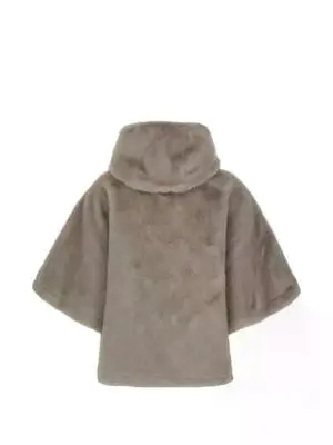 GIOVANNI PARIS Alizee Faux-fur Hooded Poncho