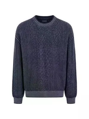 Paul & Shark Ribbed-knit Crew-neck Sweater - Blue