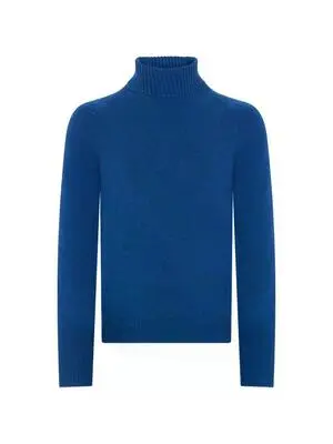 Fedeli Roll-neck Cashmere Sweater - Blue