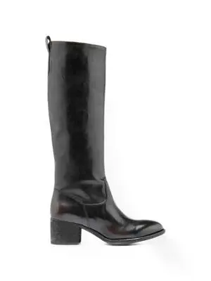 Officine Creative Denner 116 Polished Leather Boots - Black