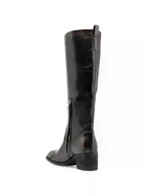 Officine Creative Denner 116 Polished Leather Boots - Black
