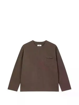 STUDIO TOMBOY Embroidered-detail Pocket T-shirt - Brown