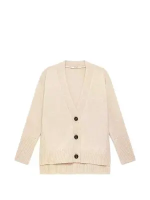 Malìparmi Ribbed-knit V-neck Cardigan - Neutrals