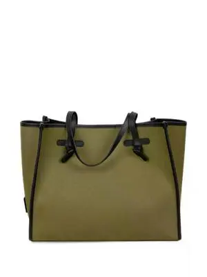 MARCELLA CLUB Marcella Leather-trimmed Tote Bag - Green